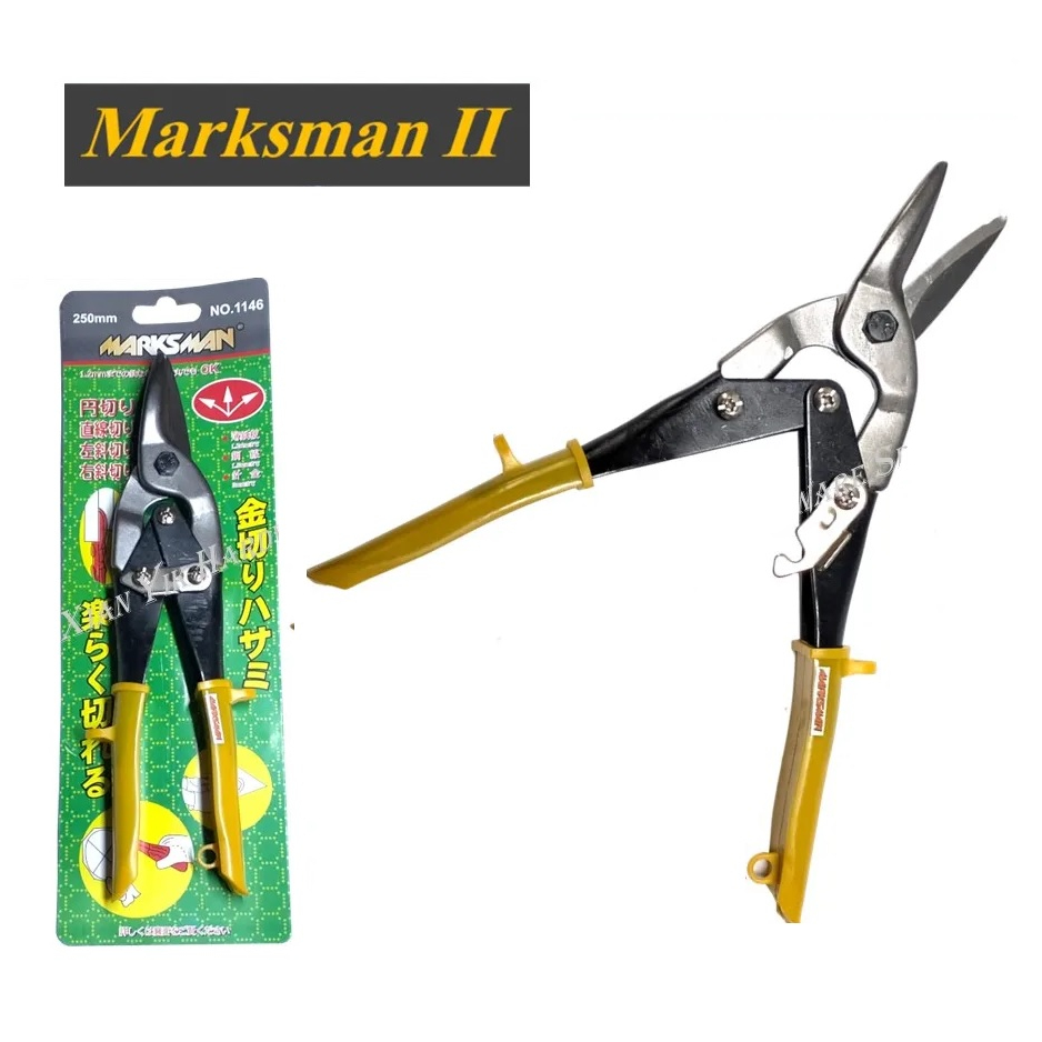 MARKSMAN Aviation Snips 10" #1146 M'MAN Tinman Snip GUNTING ZINK JARING ...
