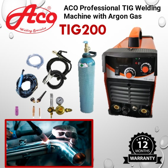 ACO Professional TIG Welding Machine full set with Argon Gas TIG200 / 1 ...