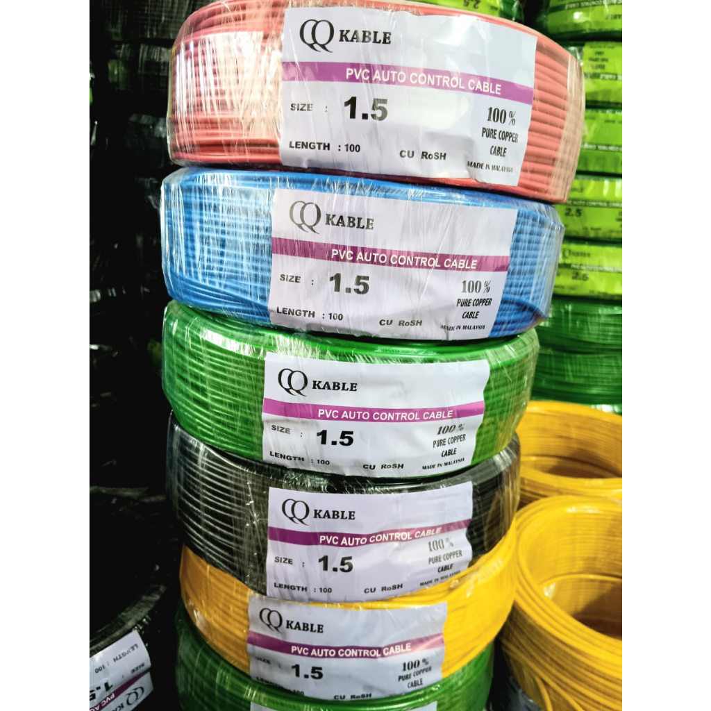 1.5mm / 2.5mm PVC Insulated Cable Auto Control Cable | Kabel Wayar ...