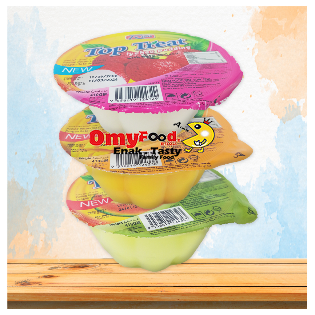 410g Rico Top Treat Pudding With Nata De Coco [Honeydew/Mango/Lychee ...