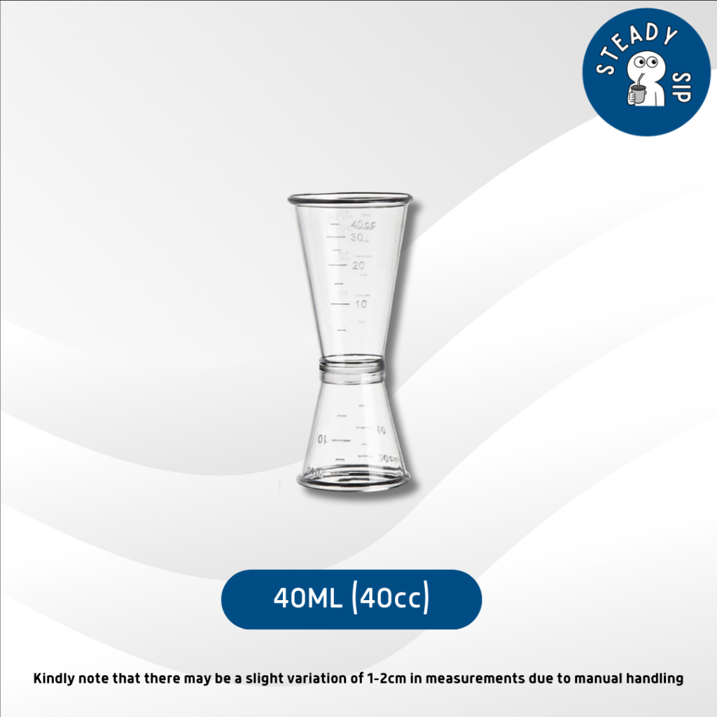 Steady Sip Cocktail Jigger Double Plastic Measure Cup 20cc 40cc Milk ...