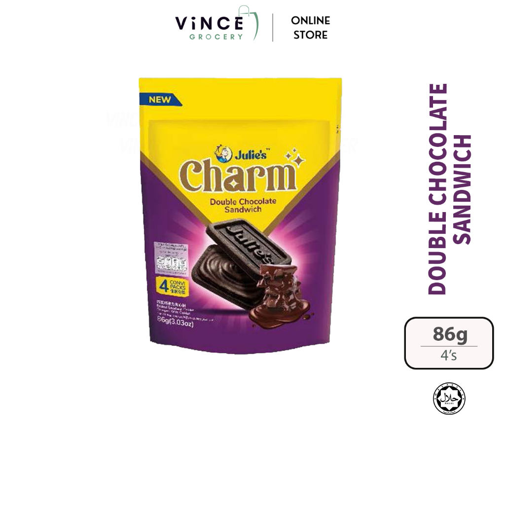 JULIE'S Charm Tiramisu / Double Chocolate Sandwich | 86G | Shopee Malaysia