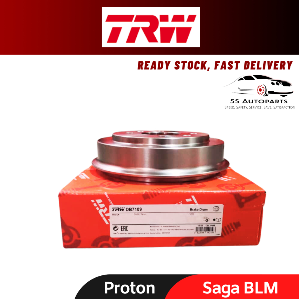 Proton Saga BLM, FL, FLX Rear Brake Drum with Bearing Shoe DB7144BS ...