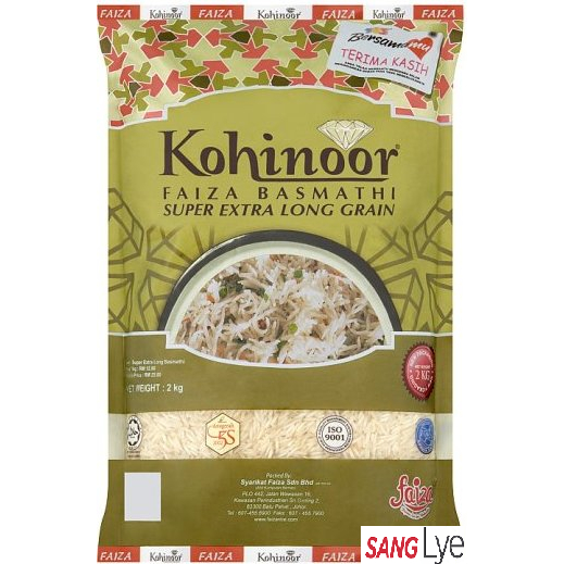 Faiza Beras Basmathi Kohinoor Extra Panjang 5kg/Beras Basmathi Moghul ...