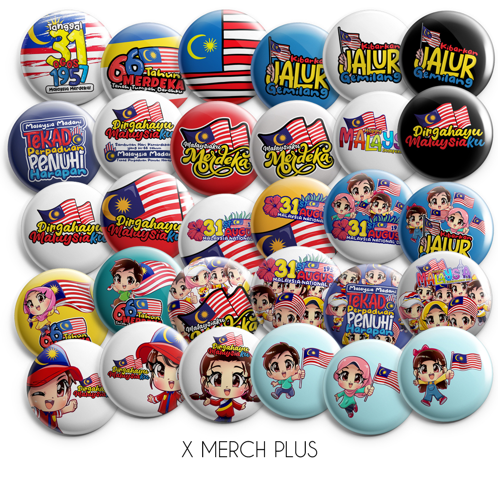 Merdeka Button Badge (Size 44mm) | Shopee Malaysia