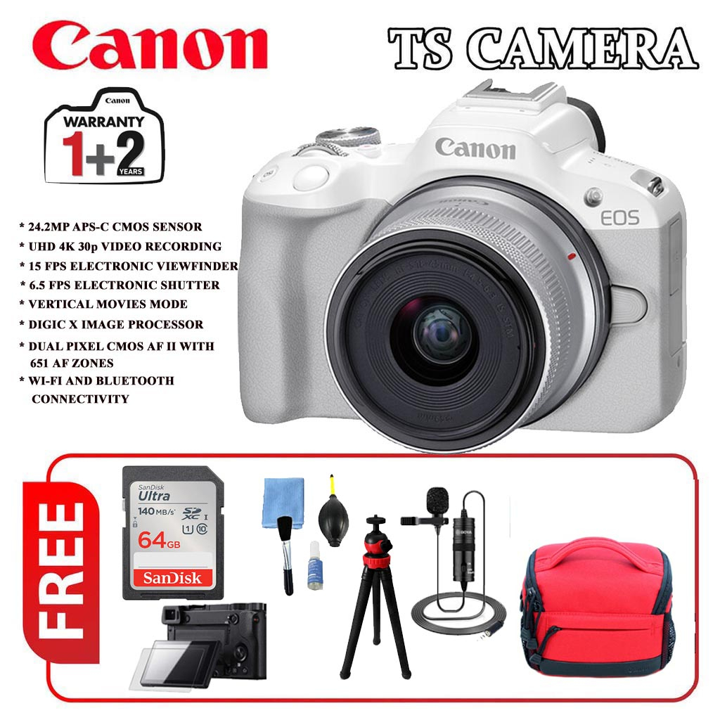 CANON EOS R50 MIRRORLESS CAMERA R50 BODY R50 BODY WITH LENS (CANON ...