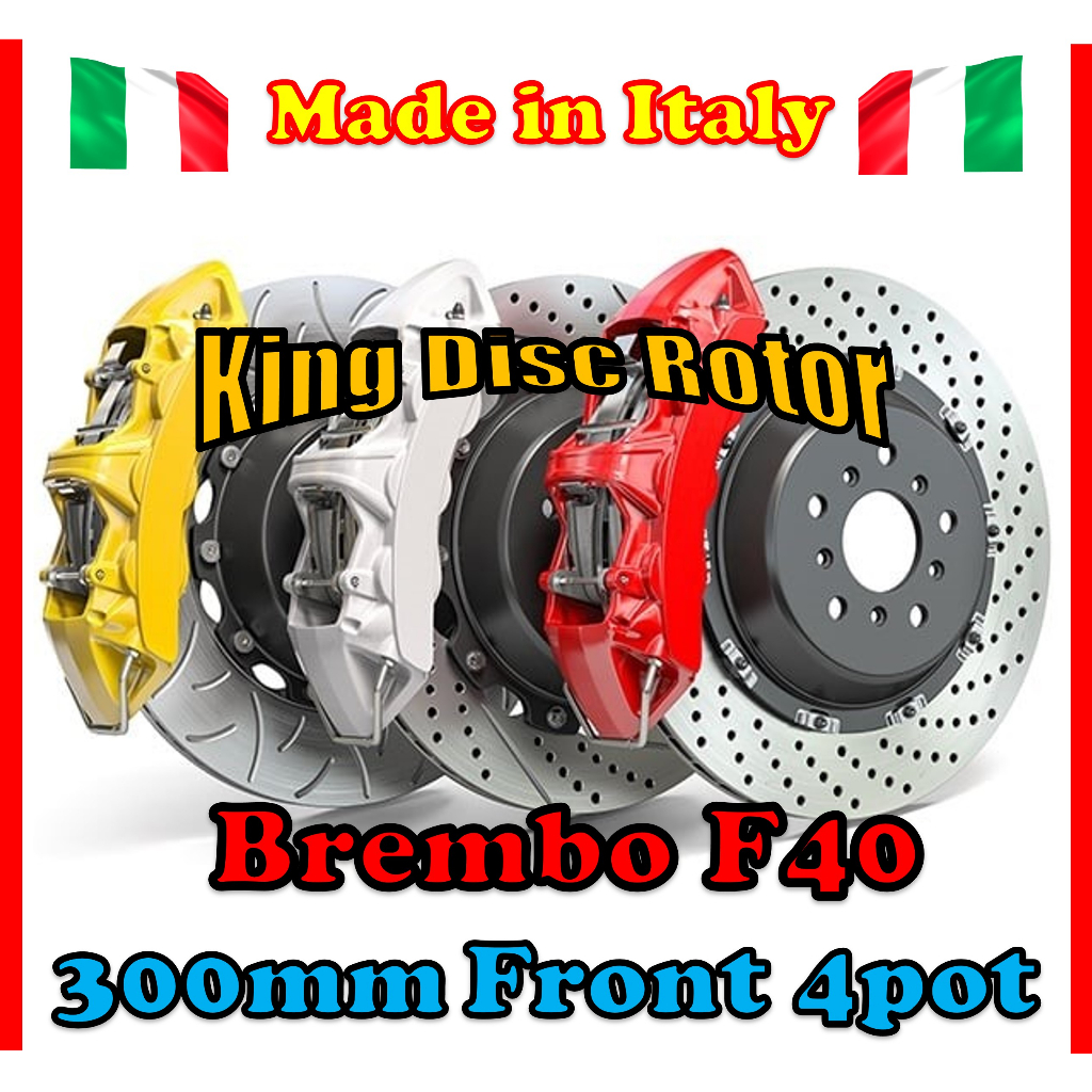 Brembo F40 Front 300mm 4pot Caliper Made in Italy for All Car Models | Shopee Malaysia