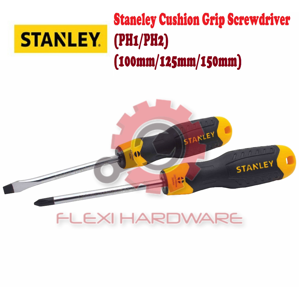 Staneley Cushion Grip Screwdriver (100mm/125mm/150mm) | Shopee Malaysia