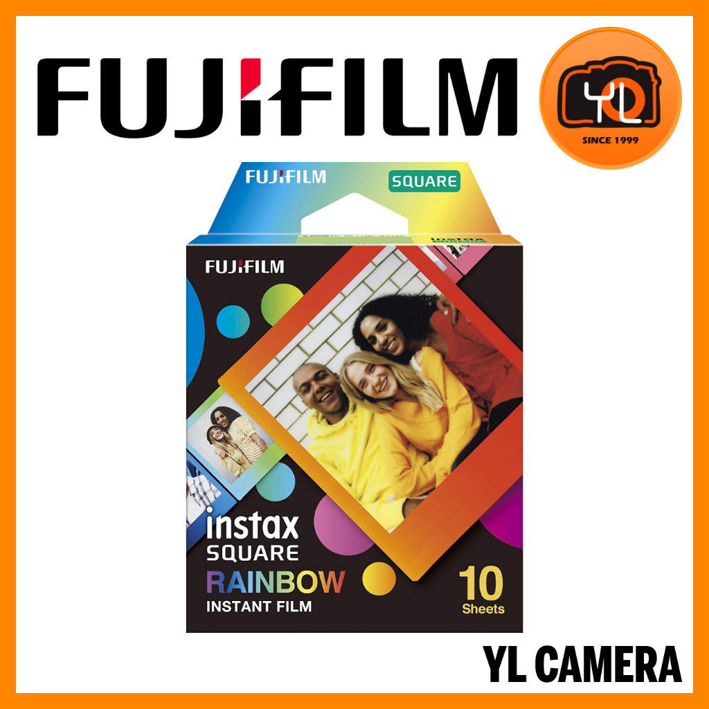Fujifilm Instax Square Instant Film (Rainbow - 10 Exposures) | Shopee ...