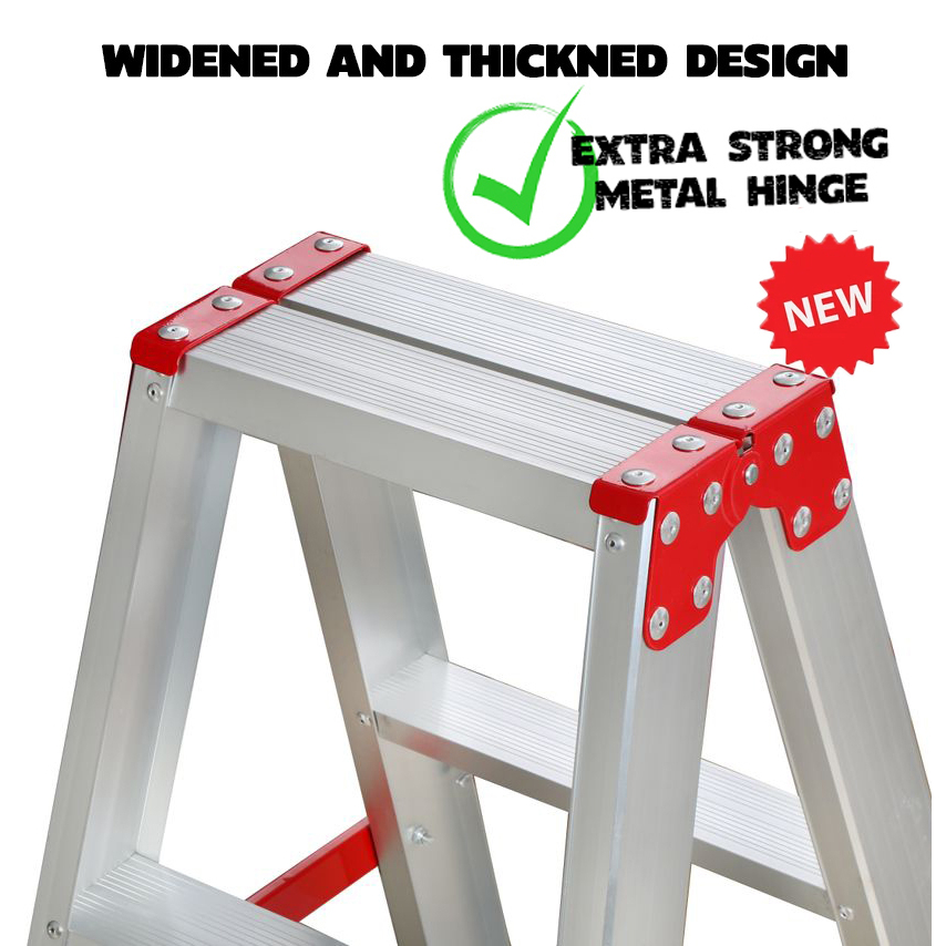 6 Step Ladderman Heavy Duty Aluminium Double Sided Ladder Multi Purpose ...