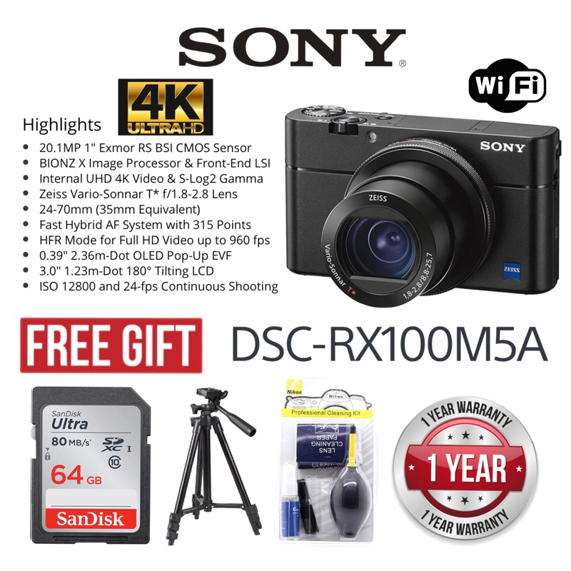 Sony RX100 MARK 5A MARK VA 20MP 4K video recording Exmor RS BSI CMOS ...