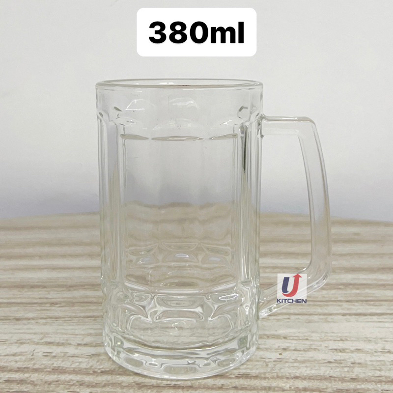 MA380B Transparent Glass Mug With Handle | Gelas Glass Tumbler, Glass ...