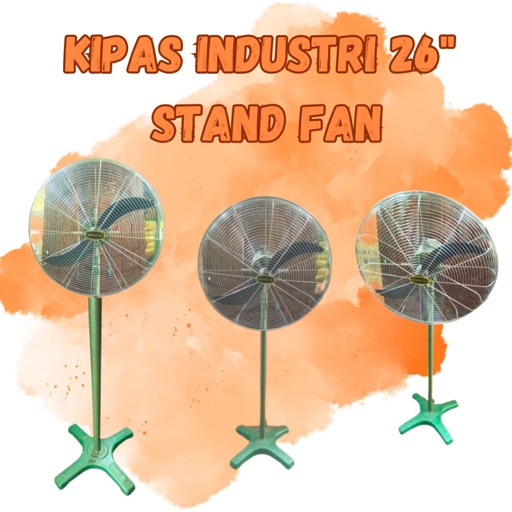 KIPAS STAND 26’’ (NS SF26) @ KIPAS INDUSTRI HIJAU/SILVER (2 BILAH)- NSK ...