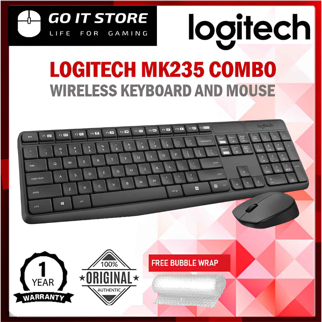 Logitech Mk235 Wireless Keyboard And Mouse Combo Shopee Malaysia