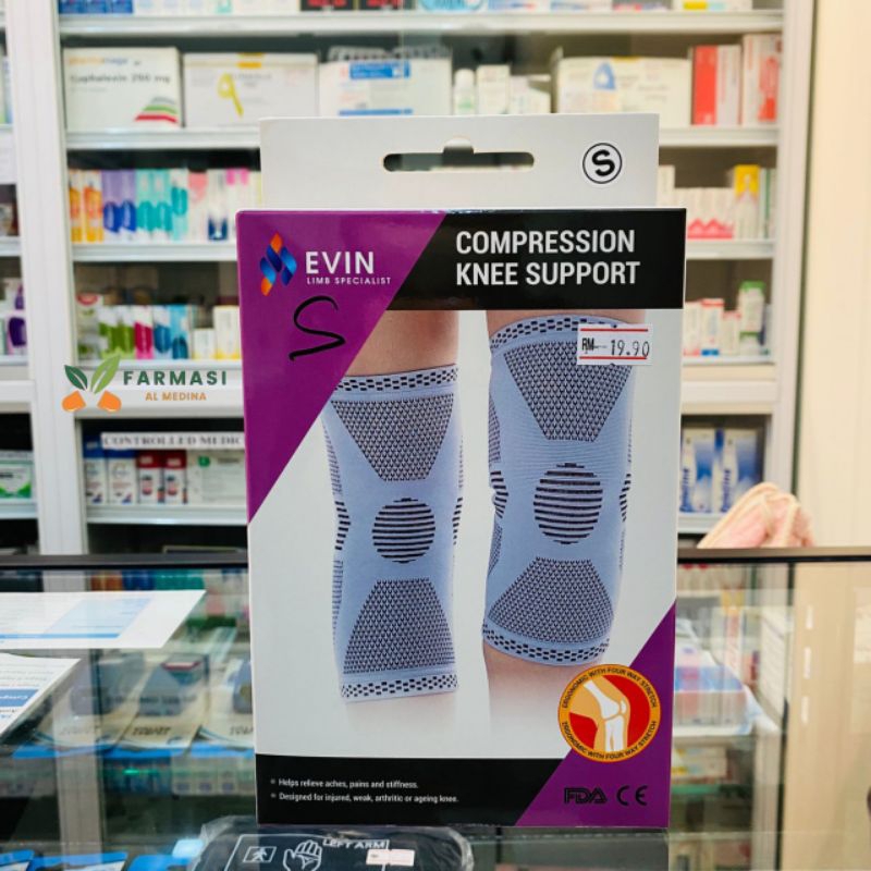 🌿 | EVIN COMPRESSION KNEE SUPPORT Knee Sleeve with Slip Resistant ...