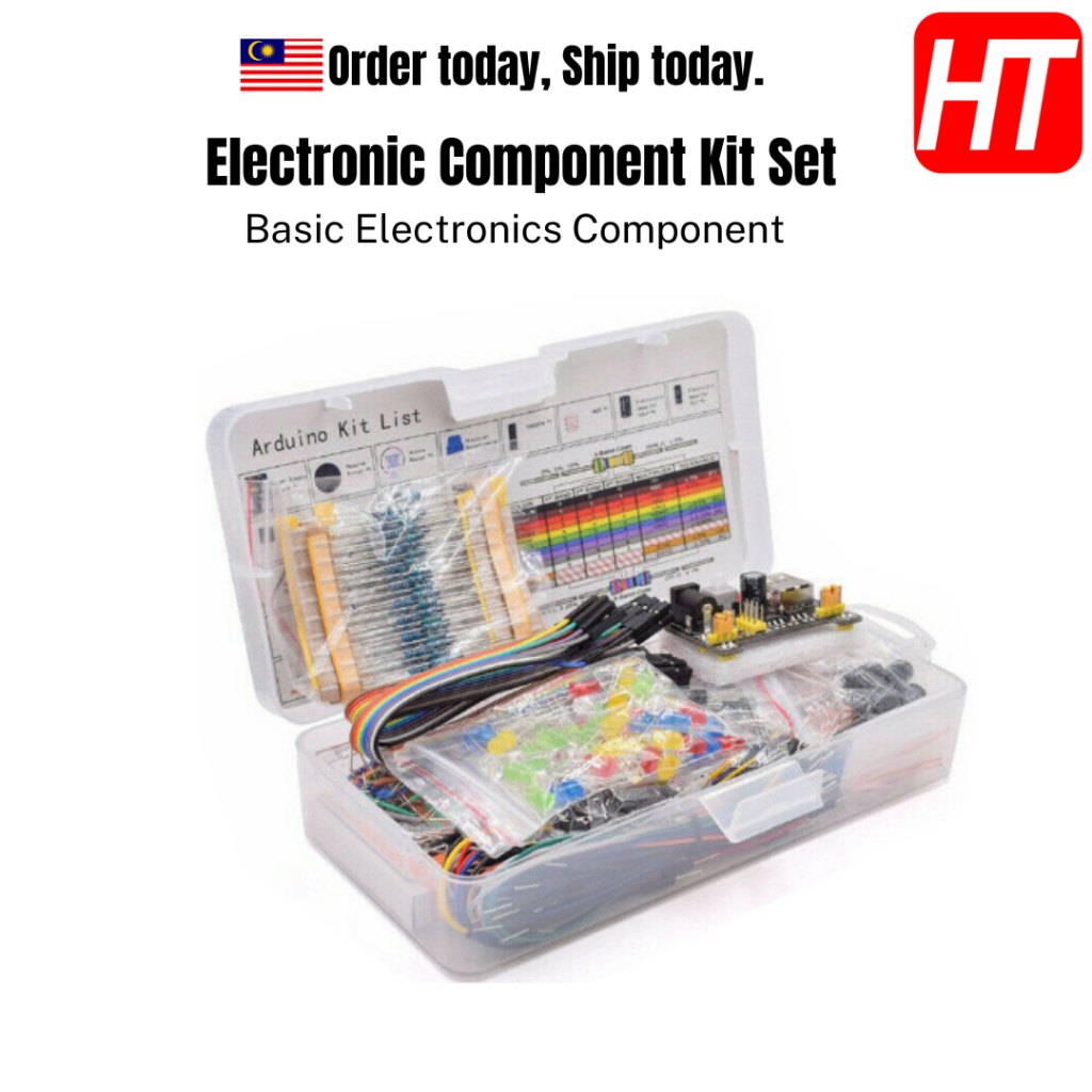 Electronics Components Starter Learning Kit 830 Breadboard for Arduino ...