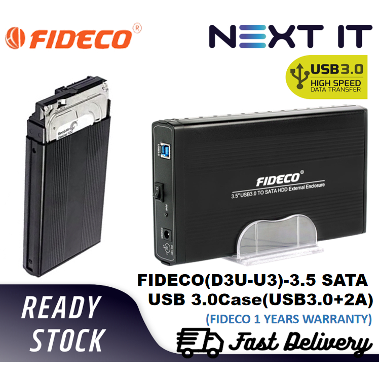 [READY STOCK] FIDECO D3U-U3 USB 3.0 SATA Hard Drive HDD Enclosure Up to ...