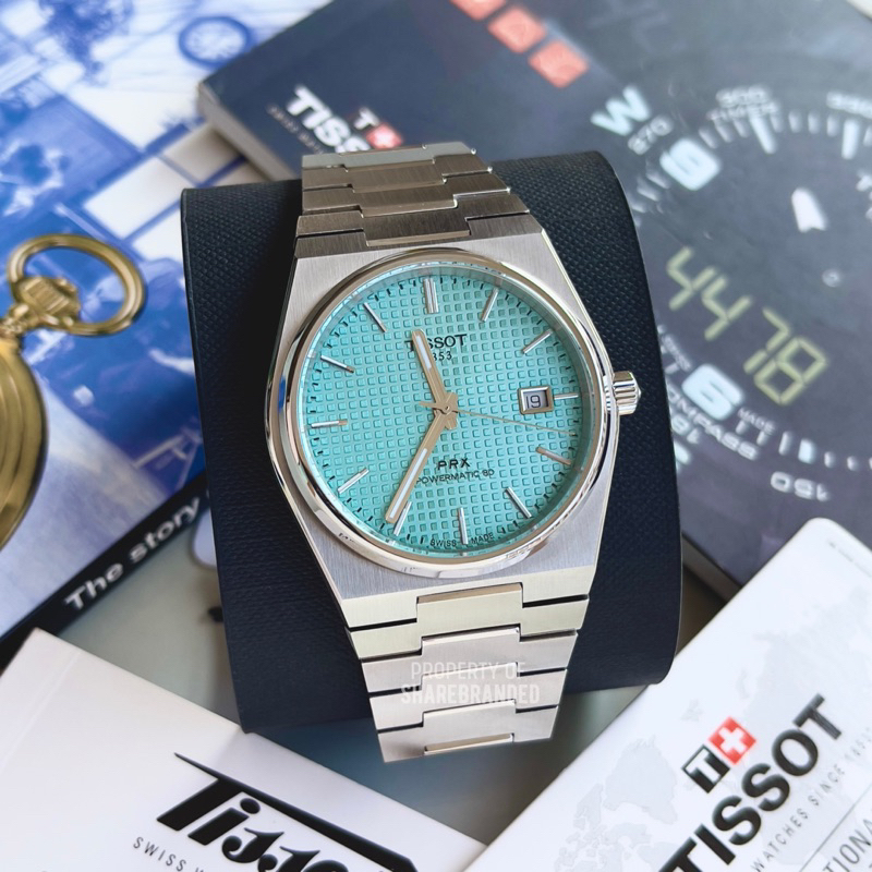 Tissot PRX Powermatic 80 Automatic Mint Green Dial 40MM T137.407.11.091 ...