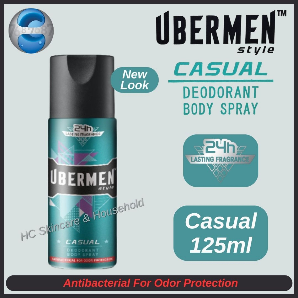 Ubermen Style Deodorant Body Spray - Casual 125ml (New Look) | Shopee ...