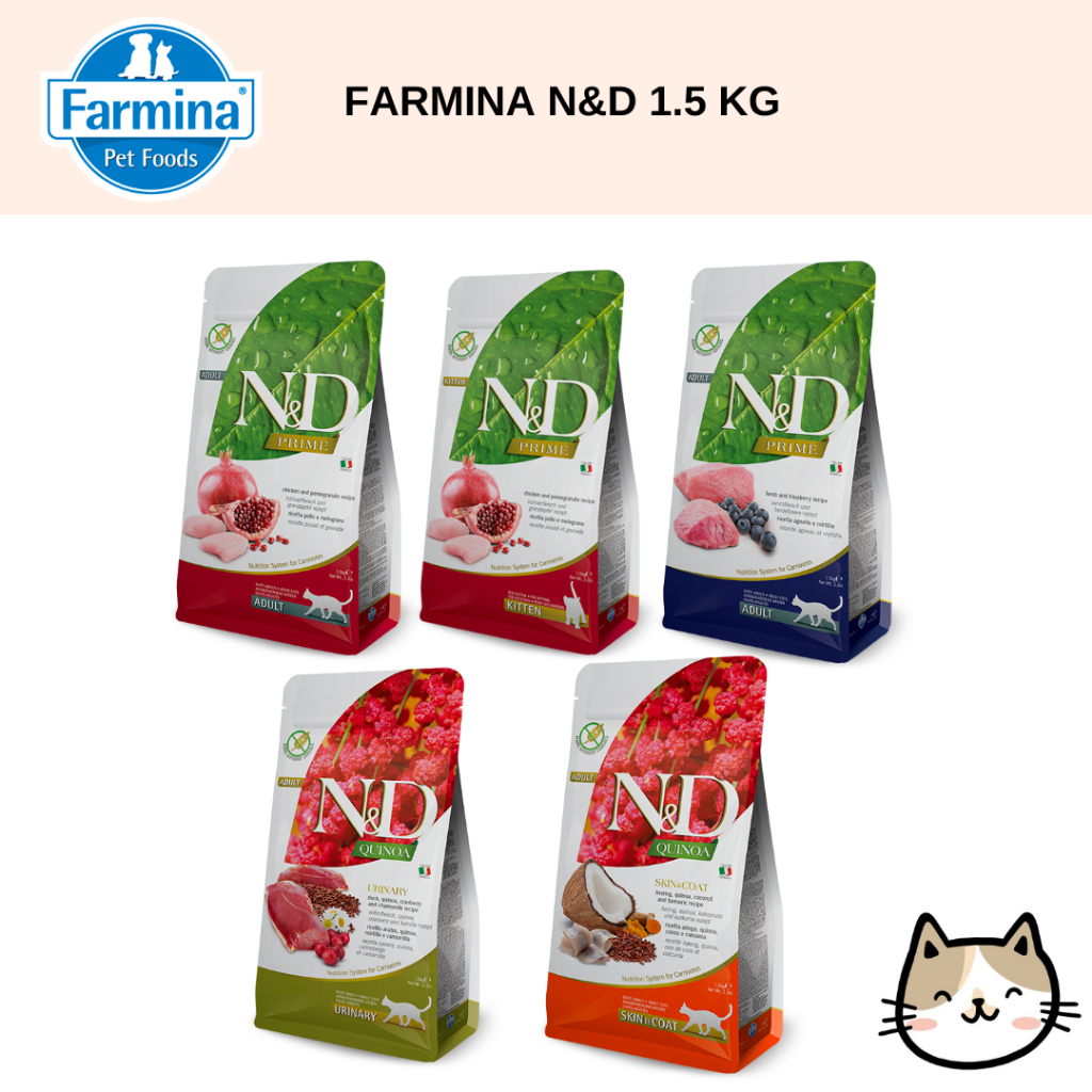 FARMINA N&D 300G/ 1.5 KG PRIME CHICKEN & POMEGRANATE LAMB PREMIUM ADULT ...