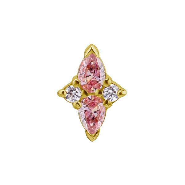 [Attic Piercing ] 18k carat gold Santa Cruz Premium Zirconia for conch ...