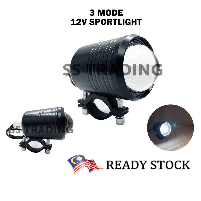 U2 3MODE SPOTLIGHT LED SUPER BRIGHT LED SPORT LIGHT MOTORCYCLE SPOT ...