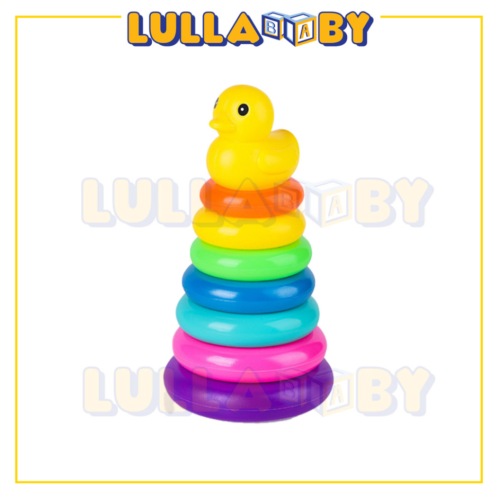 🔥READY STOCK🔥Baby Toy Duck Stacking Ring Toy Kids Stacking Stack Up Educational Educational Toy ...