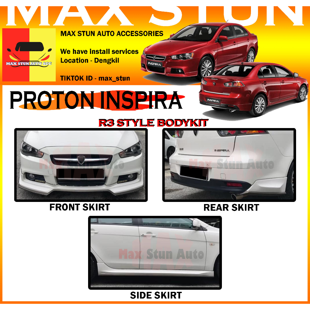 PROTON INSPIRA R3 BODYKIT BUMPER SKIRT LIP INSPIRA R3 STYLE FRONT SKIRT ...