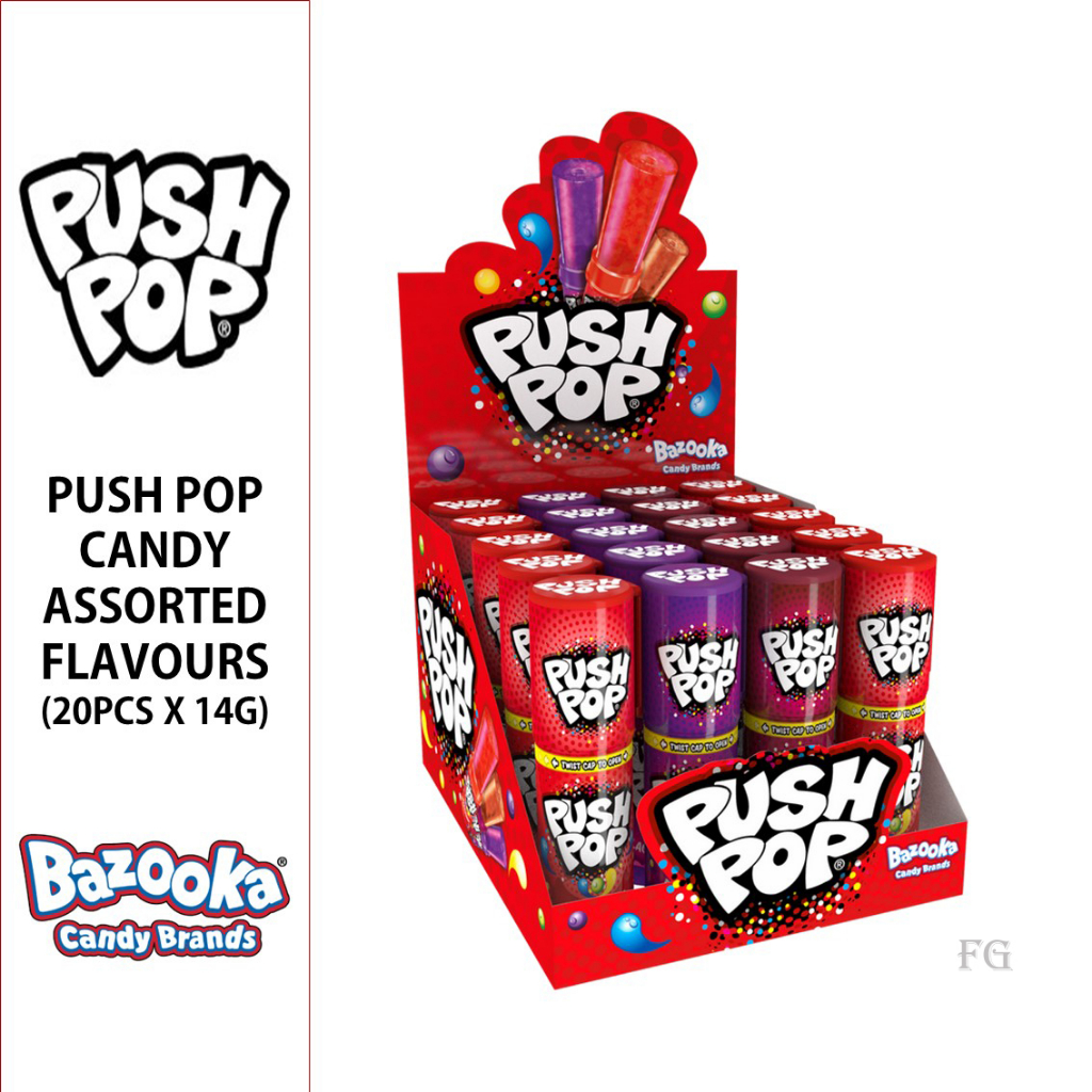 PUSH POP CANDY ASSORTED FLAVOURS (20pcsX14g) | Shopee Malaysia