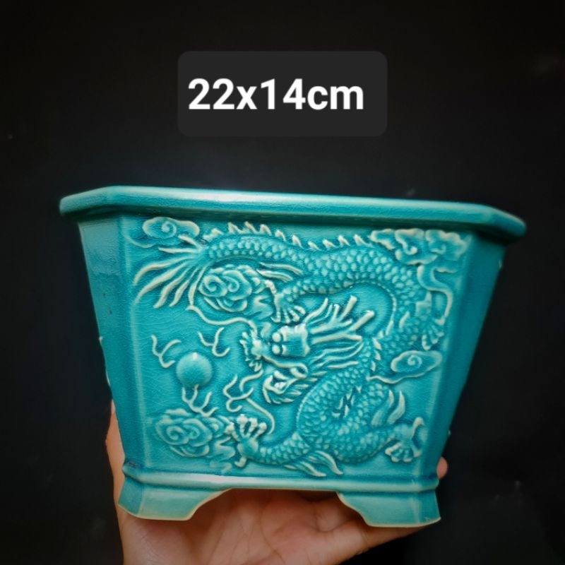 bonsai pot imperial dragon type B pasu naga 龙花盆 | Shopee Malaysia
