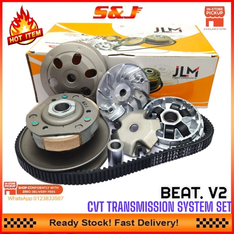 JLM HONDA BEAT V2 BEAT 110 2020-2023 CVT TRANSMISSION SYSTEM SET PULLEY ...
