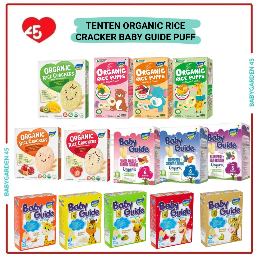 TenTen / Ten2 Baby Guide Baby Rice Rusk 6m+ Organic Baby Rice Puff ...