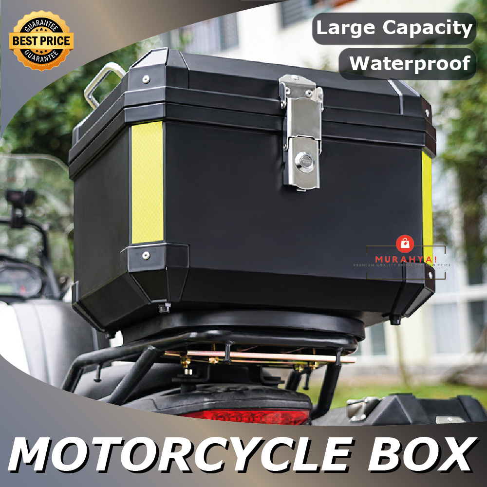 Motorcycle Box 45L Motor Helmet Box Waterproof Rack ABS Aluminum Style ...