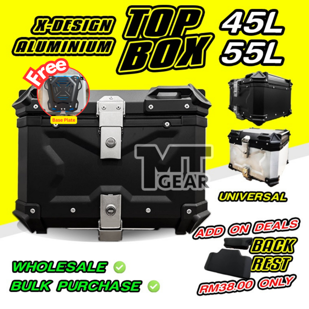 [STOCK CLEARANCE] MTGear 💥PREMIUM -X💥 ALUMINIUM TOP BOX MOTOR DESIGN ...