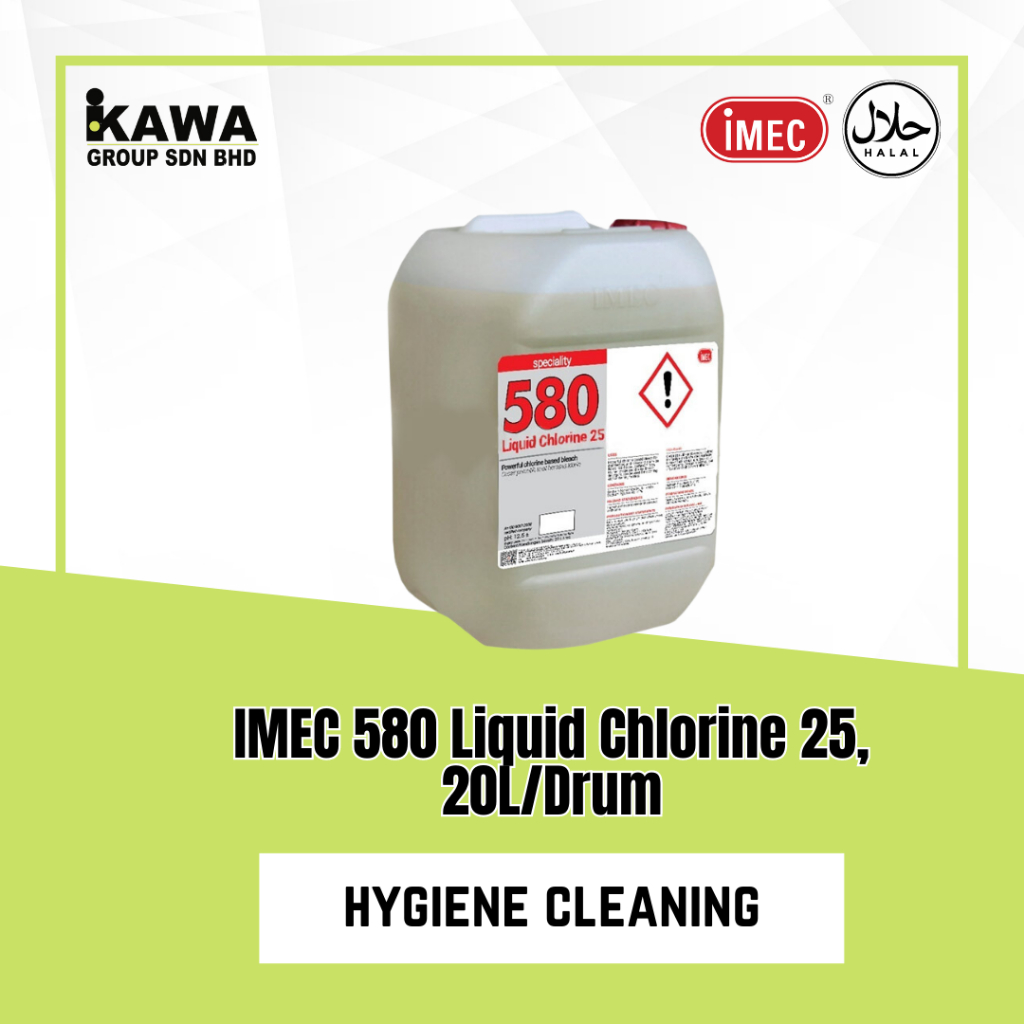 Drainage- Liquid Chlorine, IMEC 580 Liquid Chlorine 25, 20L/Drum ...