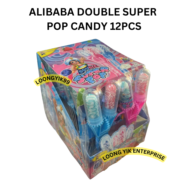 ALIBABA DOUBLE SUPER POP CANDY 12PCS HALAL | Shopee Malaysia
