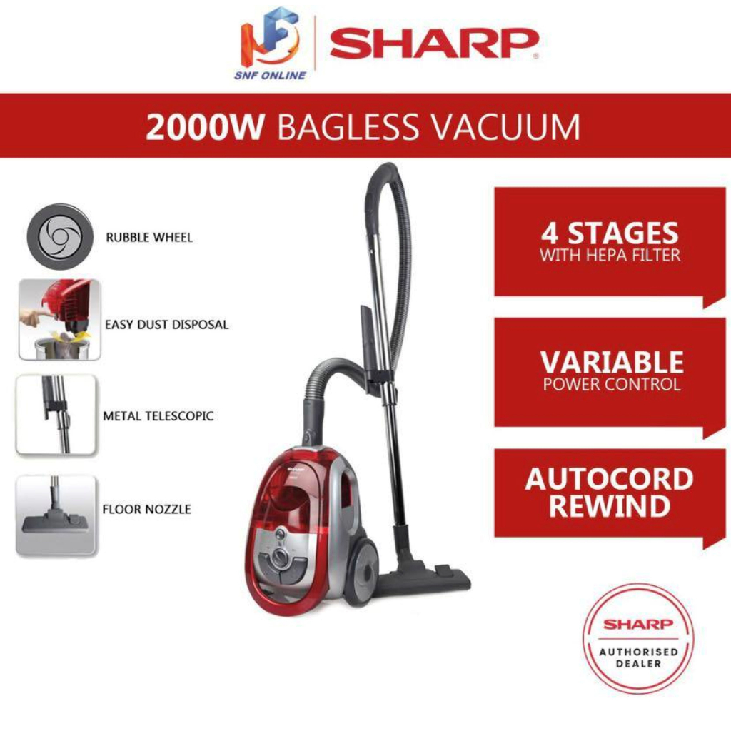 Sharp Vacuum 2000W (ECLS20R) | Shopee Malaysia