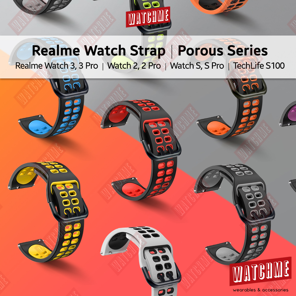 Realme Watch Strap, Porous Series 22mm 20mm (For Watch 3, 3 Pro, 2, 2 ...
