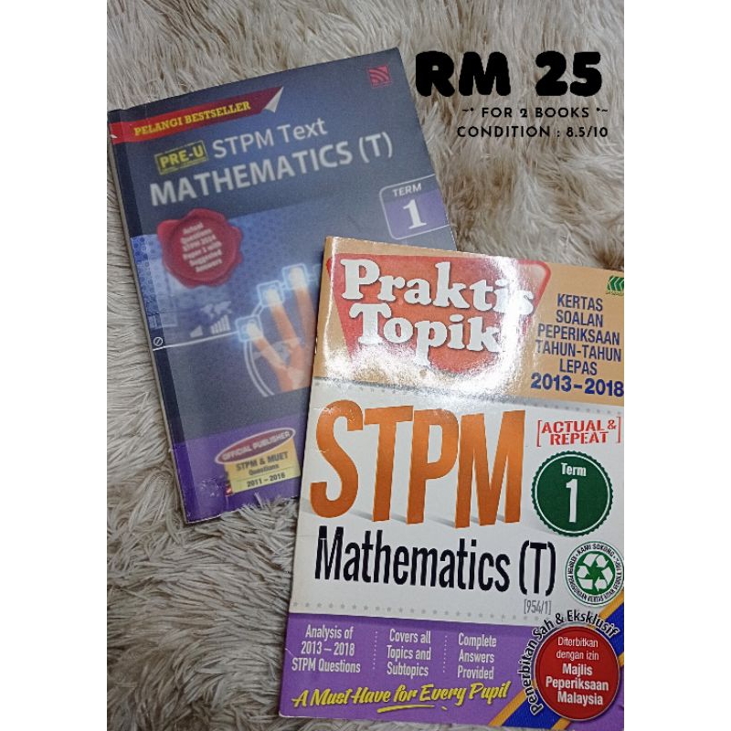 MATH T TEXTBOOK STPM TERM 1 | Shopee Malaysia