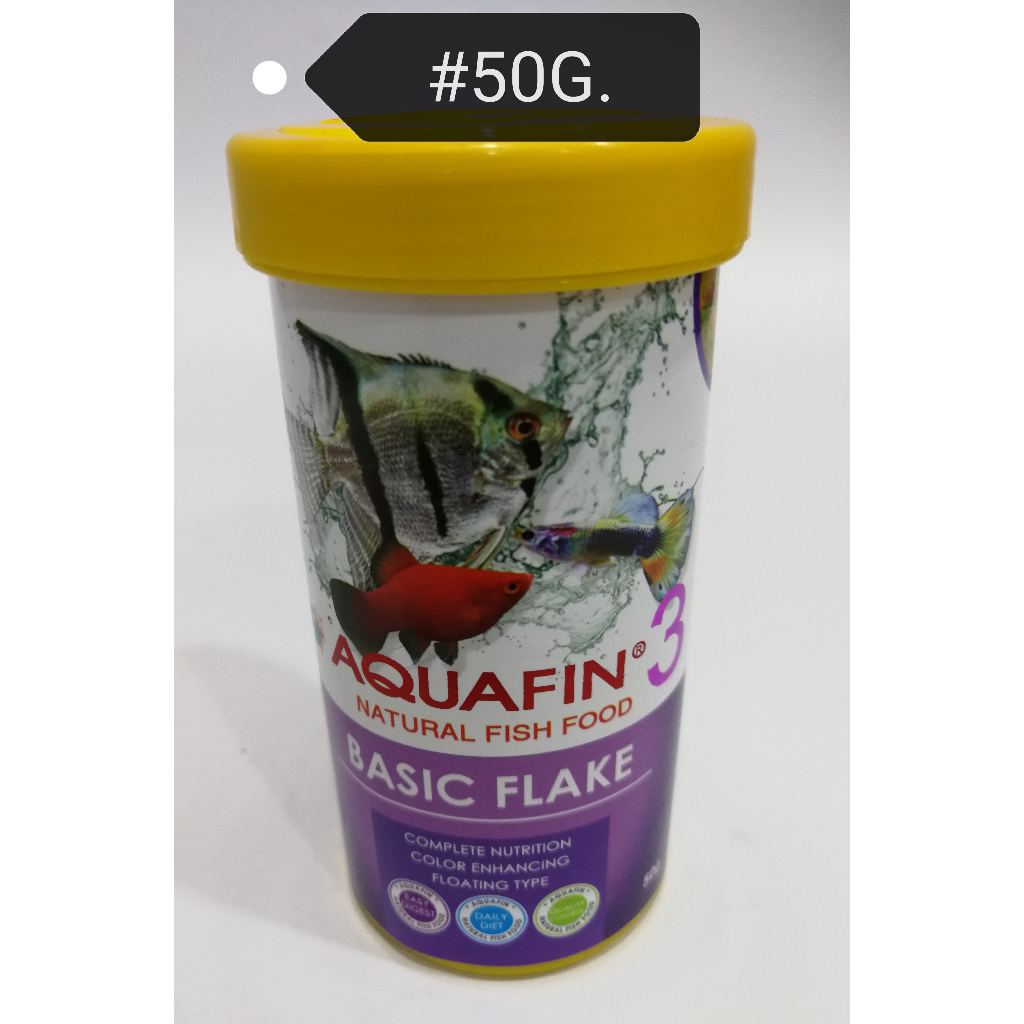 Aquafin Basic Flake Fish Feed Food Aquarium 250ml / 50gram | Shopee ...