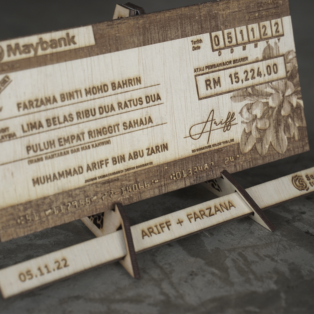 Mock Cheque Custom Floral | Wedding Floral Mockup Cheque – Senitukang ...