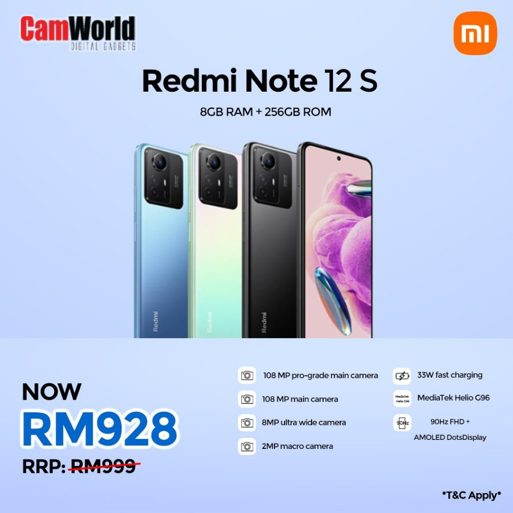 Xiaomi Redmi Note 12s ( 8GB + 256GB ) | Shopee Malaysia
