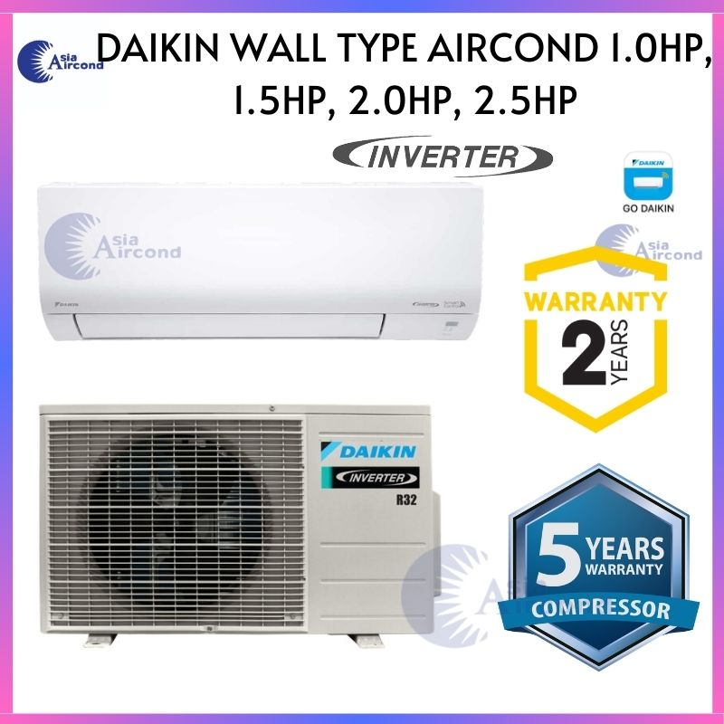 Daikin Wall Mounted Standard Inverter Built In Wifi R32 Ftkf Series