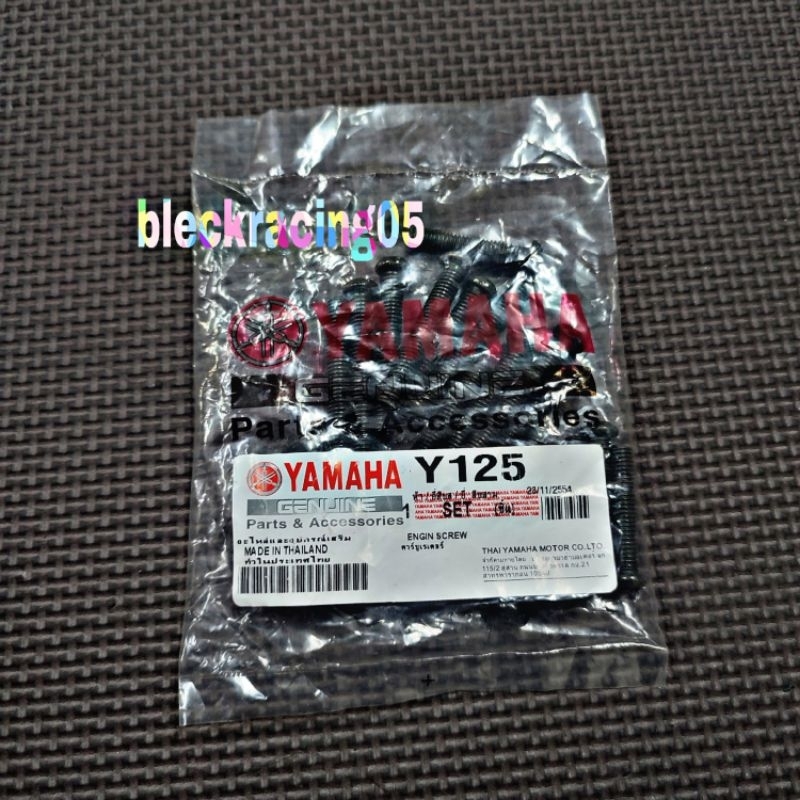 ENGINE SCREW YAMAHA Y125ZR SCREW BUNGA SET CLAS & METNET ORIGINAL ...