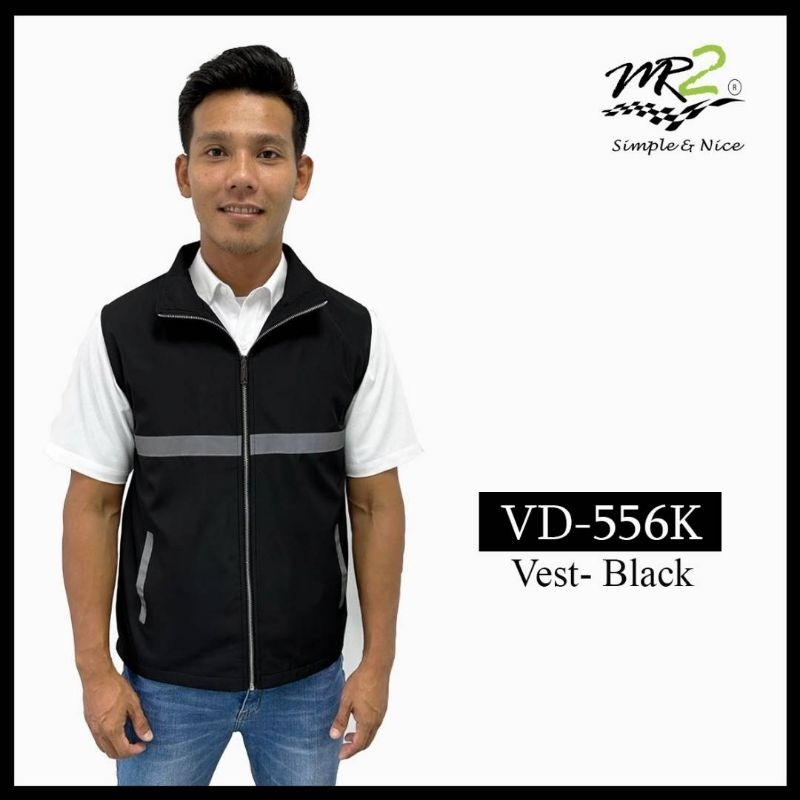 MR2 Vest Koperat Zipper Jacket Sleeveless Corporate Vest BLACK VD-556k ...
