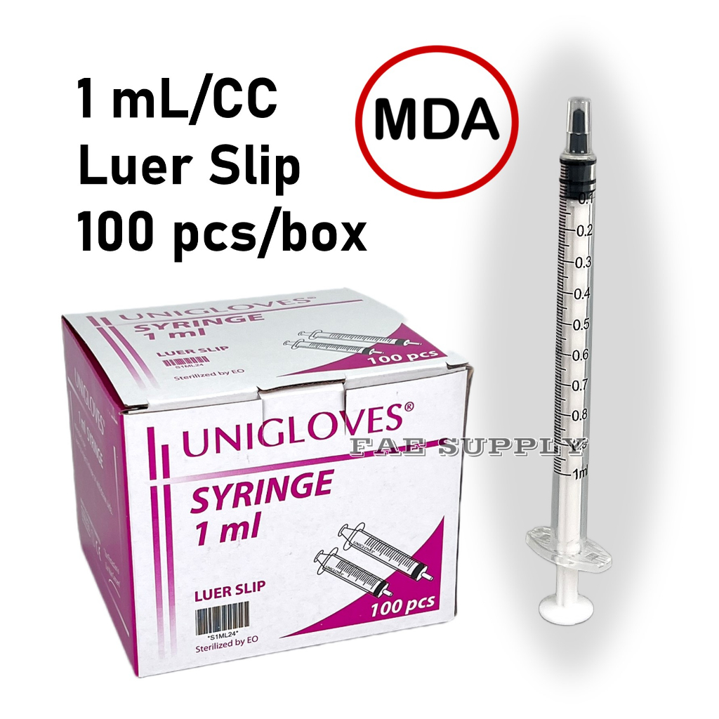 Syringe Picagari Luer Lock Luer Slip MDA 1/3/5/10/20/50 mL CC box packing bulk | Shopee Malaysia