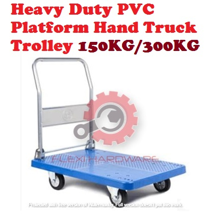 Heavy Duty PVC Platform Hand Truck Trolley 150KG/300KG | Shopee Malaysia