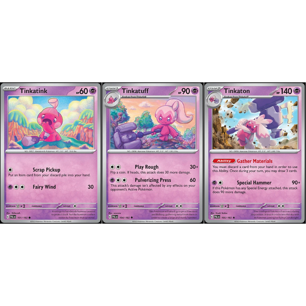 Pokemon TCG: Paldea Evolved - Tinkatink / Tinkatuff / Tinkaton | Shopee ...
