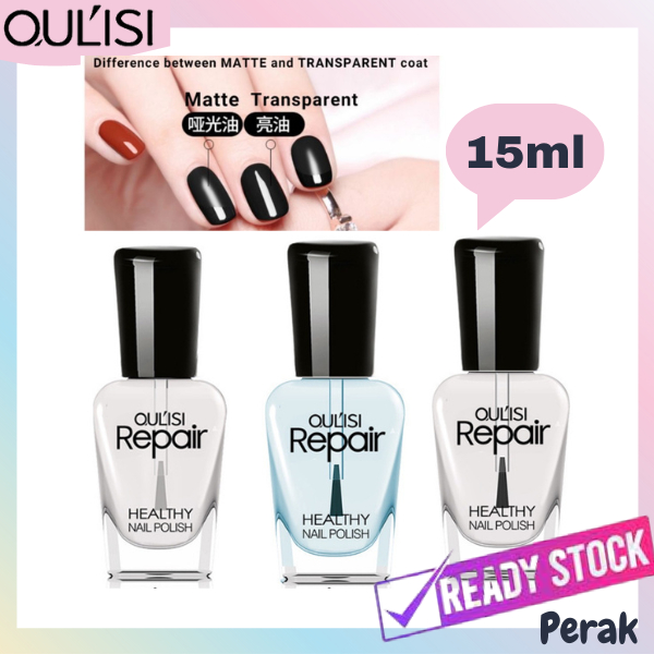 OULISI Top Base Coat Matte Nail Polish Vitamin Nutrient Magic Peel Off ...