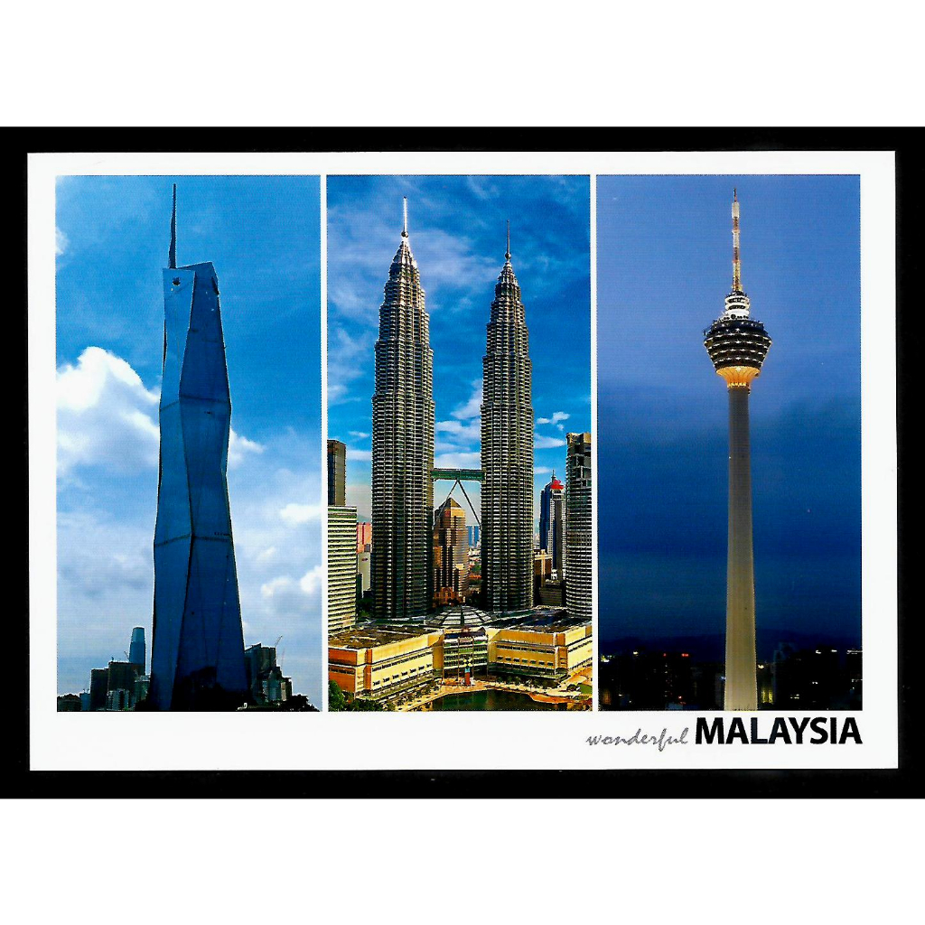 Malaysia Postcard - Kuala Lumpur Merdeka 118, Twin Towers, KL Tower ...